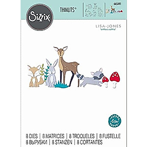 Sizzix Thinlits Die Set 8PK Woodland Nature by Lisa Jones, 665491, Multicolour