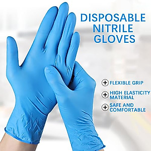 Disposable Gloves for Kitchen & Cleaning, Latex Free, 100 Count Disp. 100 Pcs for Food Prep, Cleaning Gloves, Piece