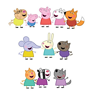 Peppa Pig's Friends Wall Stickers Set (Large Size) | Official Peppa Pig Wall Stickers Range