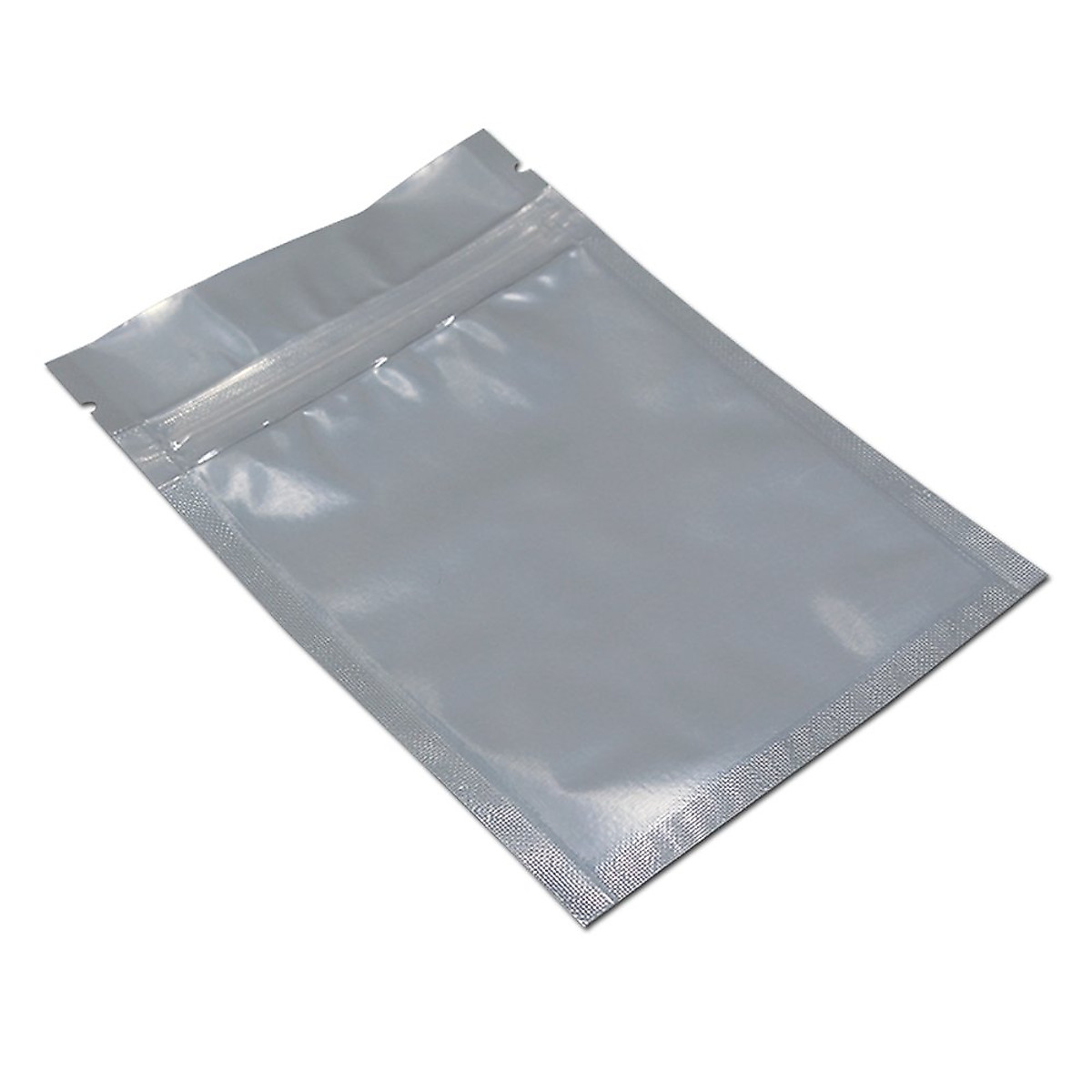 MITOB Clear Mylar Bags Zipper Lock Seal Plastic Aluminum Foil Bag Flat for Zip Food Storage Lock Bag Resealable with Tear (50, 4.7x7.9 inch (12x20cm))