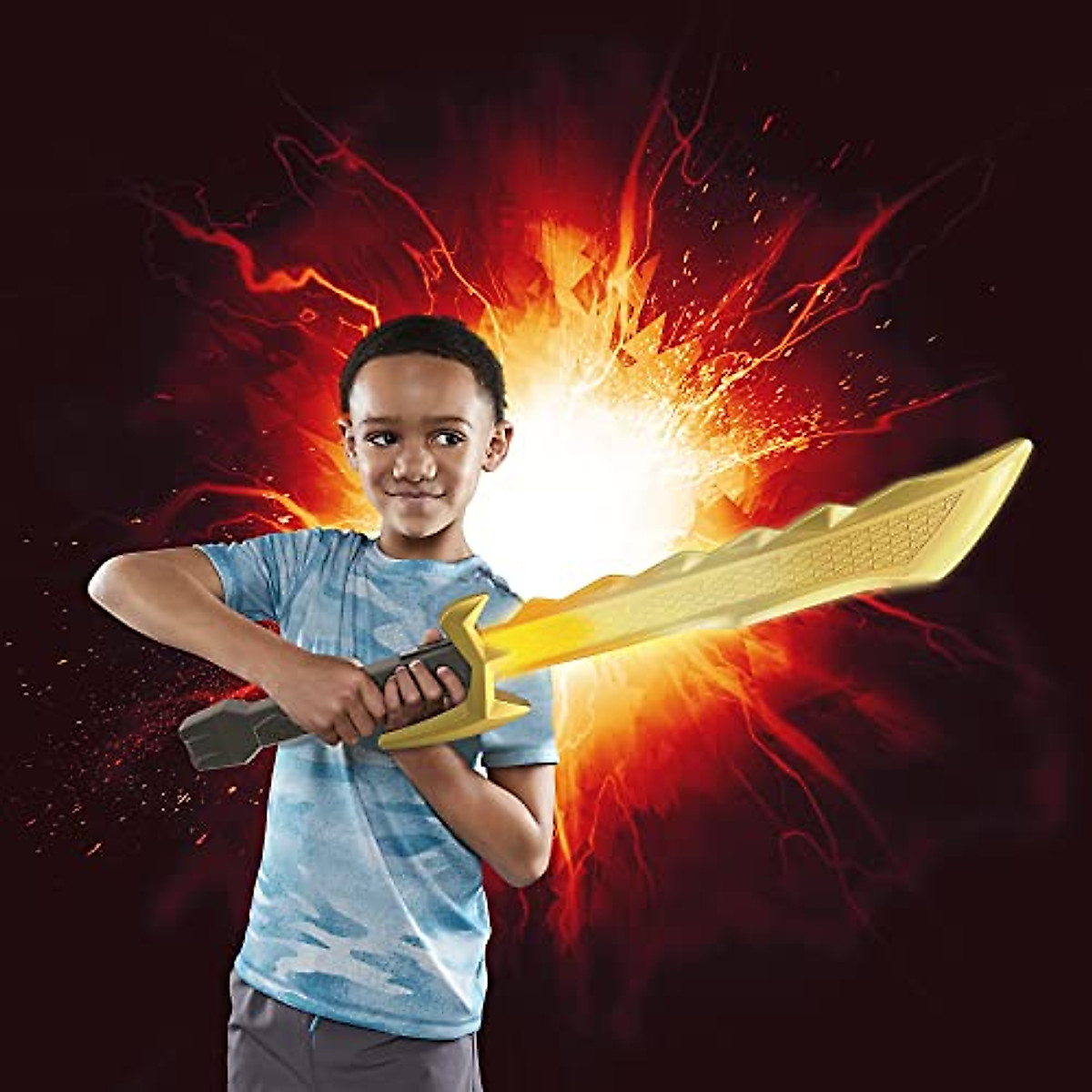 Power Rangers Dino Fury Megafury Saber, Toy Sword with Motion-Activated Light and Sound FX, Superhero Toys, Interactive Toys for 5 Year Old Boys and Girls and Up