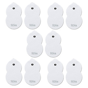 Omron Compatible TENS Electrodes, 20 (10 Pair) Premium Omron Compatible Replacement Pads for TENS Units. 2 Sizes Included.