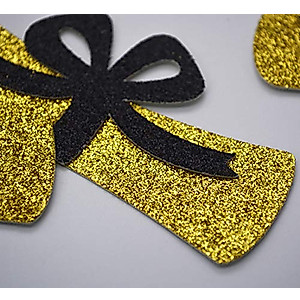 Diploma Confetti, 12pcs 4 inches Graduation Centerpeices Congrats Grad Party Decorations Graduation Table Decor Class of 2023 High School College Graduation Party Supplies (Gold & Black Glitter)
