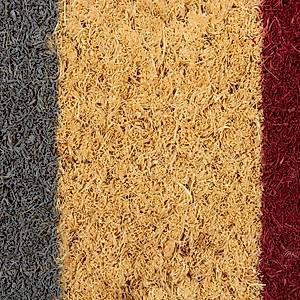 DII Colorful Design Natural Coir Doormat, 18x30, Multi Stripe