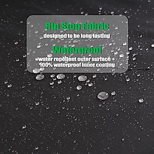 F&J Outdoors Waterproof Anti-UV 3-4-5-6 Burner (+1 Side Burner) Gas BBQ Grill Cover, 63Wx27Dx47H in