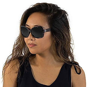 VITENZI Sunglasses with Readers for Women, Reader Sunglass with Bifocals, Oversized, Ferrara in Green 2.00