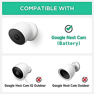 Ayotu 16ft/5m Camera Power Cord for Google Nest Cam (Battery), 5V 2A DC Outdoor Power Adapter Fast Charging with Weatherproof Charger Cable (NOT Include Camera), 1 Pack White