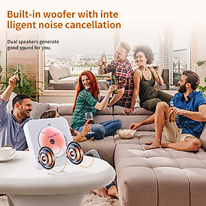 Yintiny Rechargeable Cute CD Player with Blutooth 5.0, Portable Music Player for Home Decor, Remote Control, Support AUX in Cable&USB, HiFi Bluetooth Player