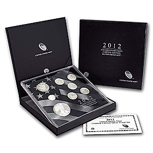 2012 S Limited Edition 8-Piece Silver Proof Set including Proof Silver Eagle $1 US Mint Choice DCAM with Original Packaging, Sleeve and COA