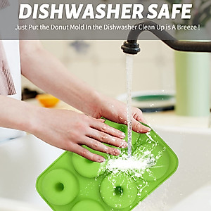 Anaeat 3 Pack Donut Pan Silicone Baking Mold, Just Pop Out! Non-Stick Doughnuts Baking Pans BPA Free for 6 Full-Size Donuts, Muffin, Cake Biscuit Bagels - Oven & Dishwasher Safe (Multicolor)