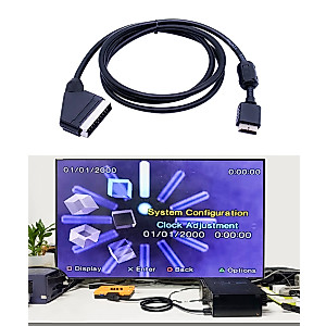 HTDYOO RGB SCART Cable compatible for PS1/2/3(3.28 Feet)