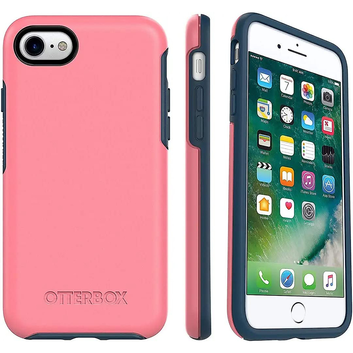 OtterBox Symmetry Series Case for iPhone SE 3rd Gen (2022), iPhone SE 2nd Gen (2020), iPhone 8/7 (NOT Plus) - Includes Cleaning Cloth, Eco-Friendly Packaging - Saltwater Taffy