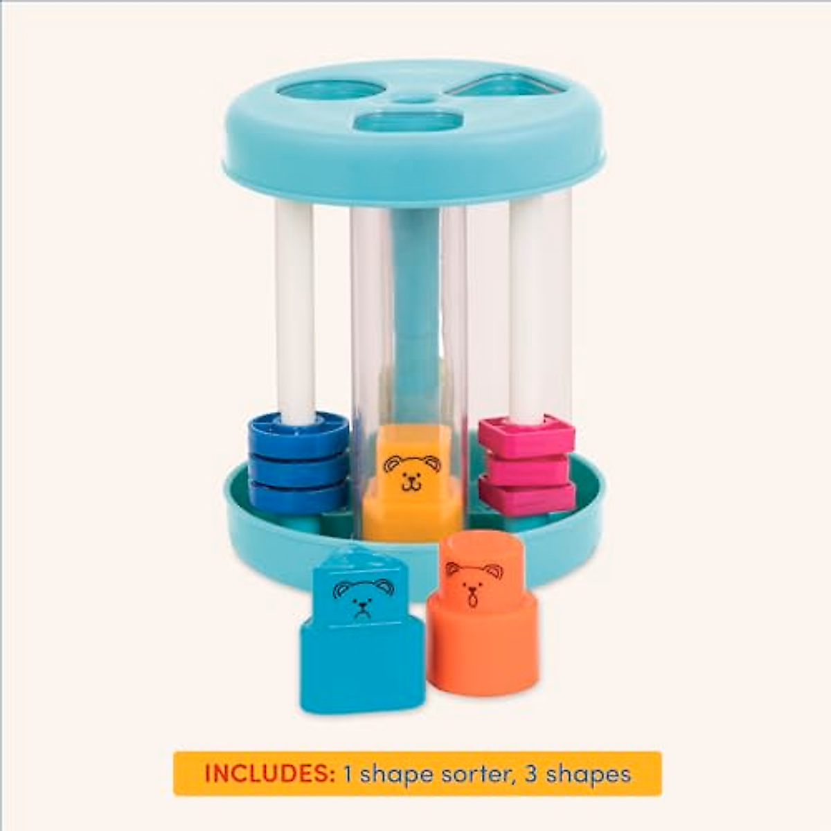 Battat – Shape Sorter – Colorful Sorting Toy – 3 Shapes & Sounds – Educational & Developmental Toy For Toddlers – 18 Months + – Shapes And Sound Sorter