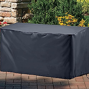 Patio Deck Box Cover to Protect Large Deck Boxes,Deck Storage Box Cover Protects from Outdoor Rain Wind and Snow(Gray, 52 in)