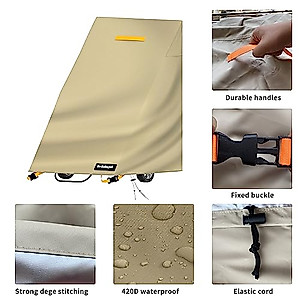 Bethshaya Veranda Patio Free Standing Portable Garden Hose Reel Cover,Waterproof, Dustproof and Sun-Proof Protect Your Hose Reel and prolong its Life(26"W x25"D x 35"H)