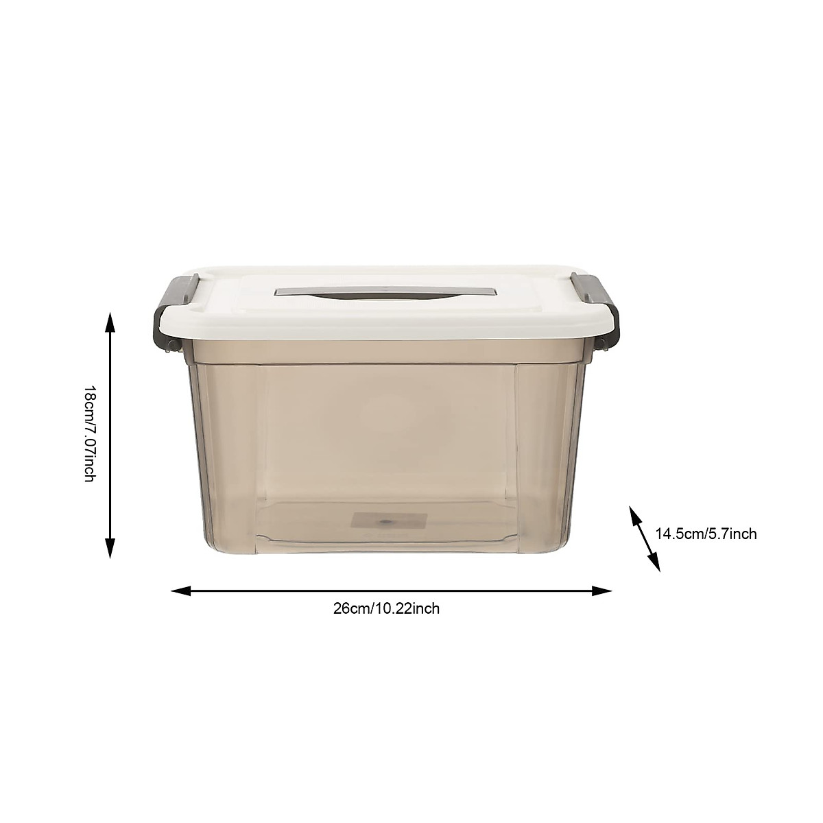 Zerodeko Storage Bins Storage Latches Box Plastic Storage Bin Stackable Storage Organizer Box with Lid Storage Bin Clothes Box Sundries Latches Bin for Garage Office Plastic Storage Bins