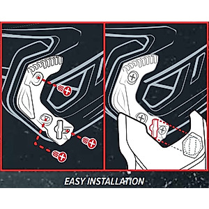 Rawlings | MACH Adjust Extension Piece | Adjustable Face Guard | Matte Black | Right-Handed Batter