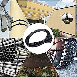 Long Zip Ties Heavy Duty 24 inch, Large Zip Ties with 200 lbs Tensile Strength, Big Cable Ties, Black, 50 Pack, by GAIIAN