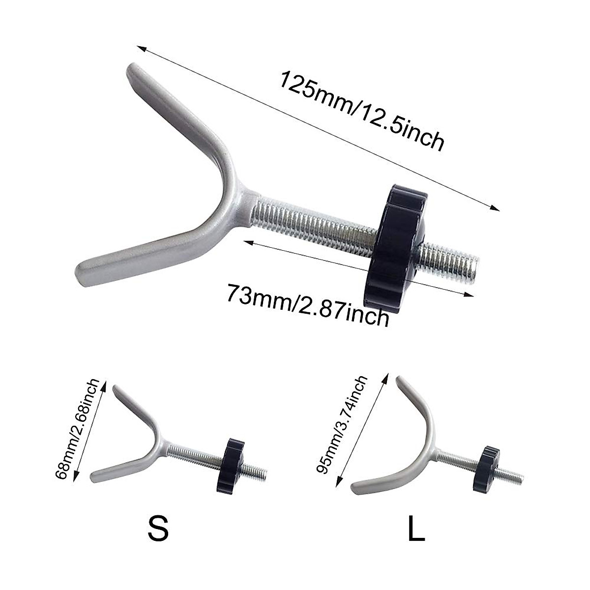 EKDJKK 2Pcs Baby Gate Extra Long Y Spindle M10 (10mm) Stair Banister Adapter Y Threaded Spindle Rods for Pressure Mounted Baby and Pet Safety Gates Baby Tension Gate Extender (White)