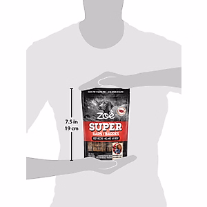 Zoe Super Bar Natural Dog Treats, Protein-Packed, Grain-Free and Gluten-Free, Made in The USA Only, Beef Recipe, 6 oz, 92017