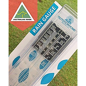 Outdoor Home Rain Gauge. Professional 6 Inch Capacity Aussie Made Heavy Duty Rain Measure Gauge. Reliable, Accurate Fence Or Post Mount Rain Gauge. Ideal Outdoor Tool for Garden, Yard & Farm.
