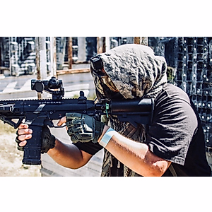 Explore Land Cotton Shemagh Tactical Desert Scarf Wrap (Black)