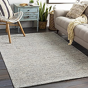 Hauteloom Watchung Wool Living Room, Bedroom Area Rug - Transitional - Gray, Green - 8' x 10'