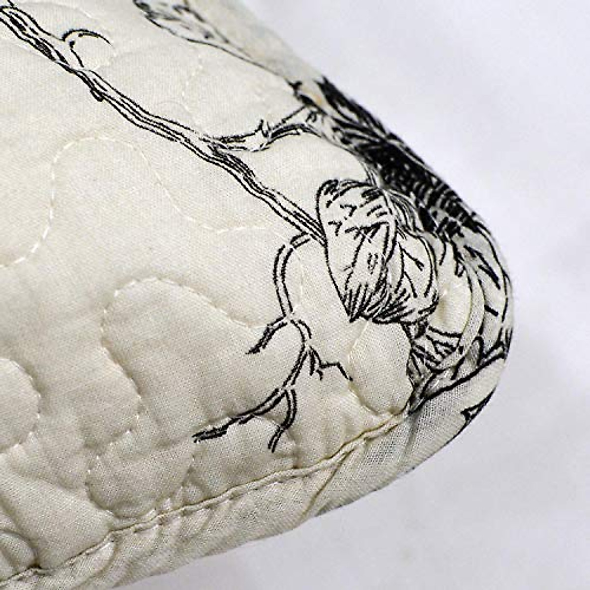 Brandream 3PC Birds Bedding Blanket Pillow Shams Set of 2 Standard Size Plus Cotton Quilted Blanket