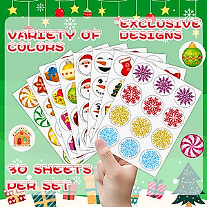 Funnlot Christmas Stickers For Kids Christmas Ornament Stickers 384pcs Stickers Christmas Christmas Stickers Roll Assortment Holiday Sticker Santa Snowman Reindeer Stickers