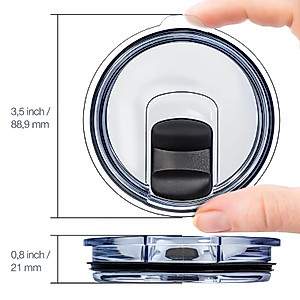 30 oz Tumbler Lid, Replacement Lids Compatible With YETI 30 oz Tumbler, 35 oz Straw Mug and 14 oz Mug, Spill Proof Lids for Yeti Tumbler 2 Pack Yeti Lid with Magnetic Slider Switch, BPA Free