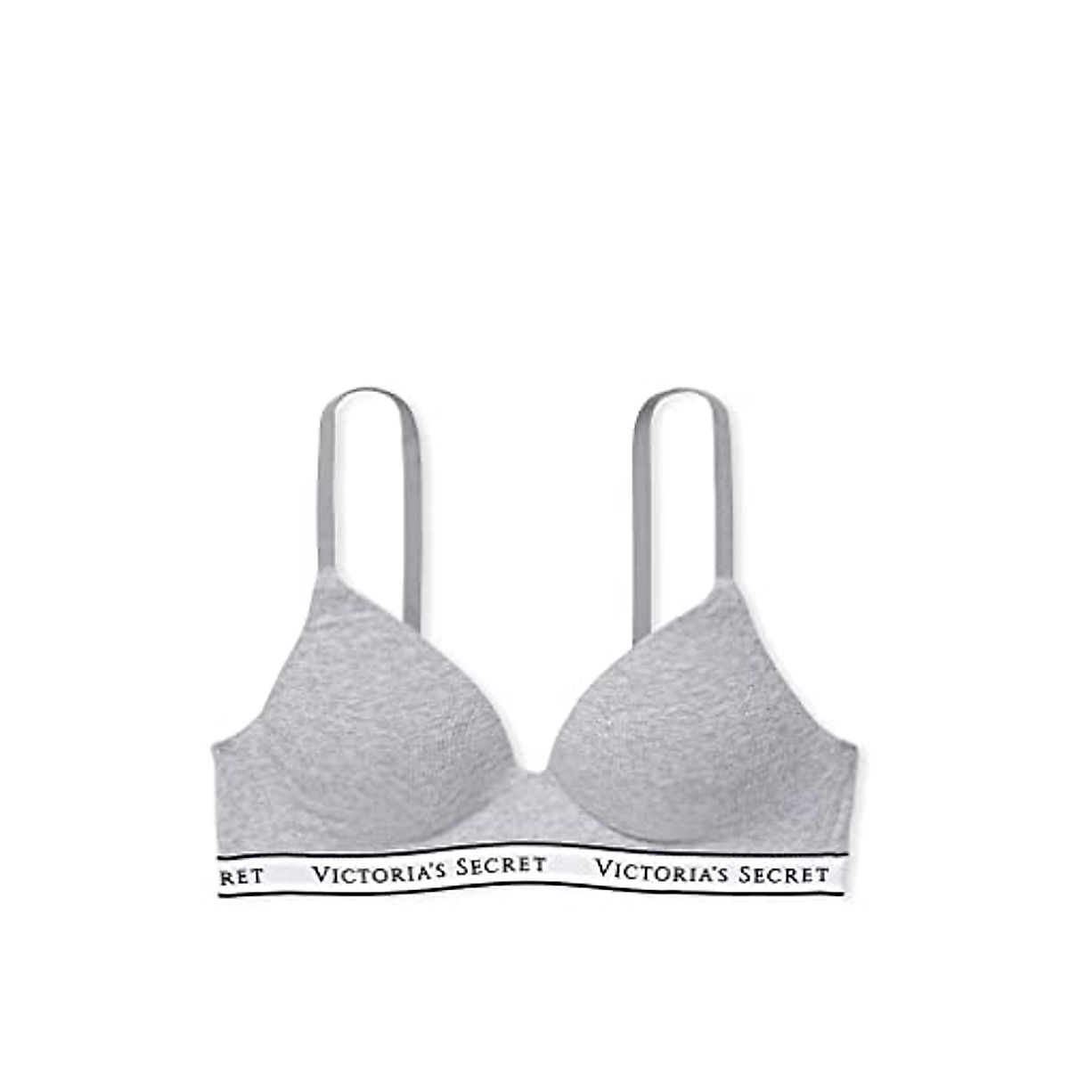 Victoria's Secret Lightly-Lined Wireless T-Shirt Bra, Medium Heather Gray, 34B