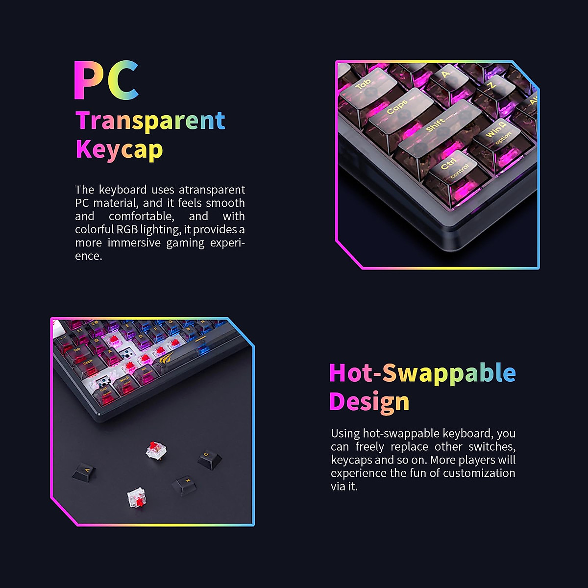 HAVIT KB875L RGB Backlit Mechanical Keyboard