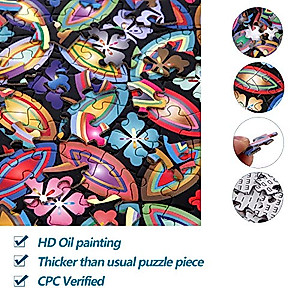 Bgraamiens Puzzle-Four Leaf Clover-1000 Pieces Creative Color Challenge Jigsaw Puzzle