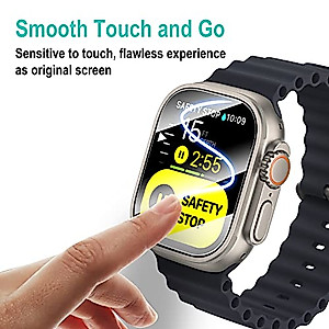 AACL Screen Protector for Apple Watch Ultra 2/Ultra 49mm (2022/2023),Tempered Glass Screen Protector for iWatch Ultra 2 /Ultra ,Anti Scratch,Bubble Free,Full Coverage,Ultra Clear,Installation handle [3 Pack]