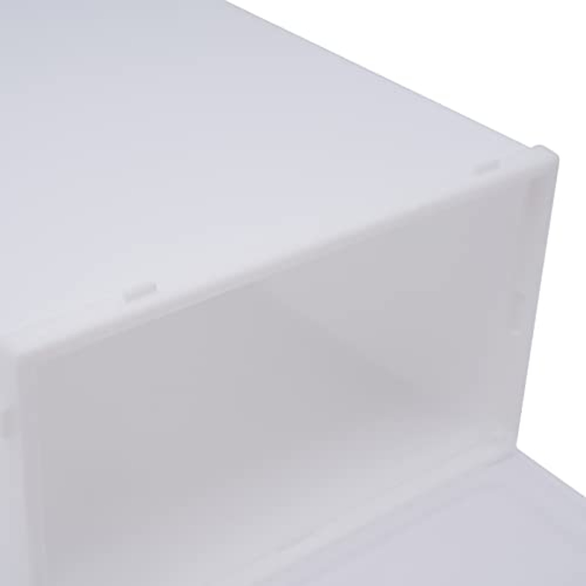 LOYALHEARTDY 24 PCS Shoe Storage Boxes Plastic Shoe Boxes with Lids Clamshell Clear Shoe Boxes Stackable Foldable Shoe Sneaker Containers Home Shoe Organizer For Sneaker Storage Easy Assembly