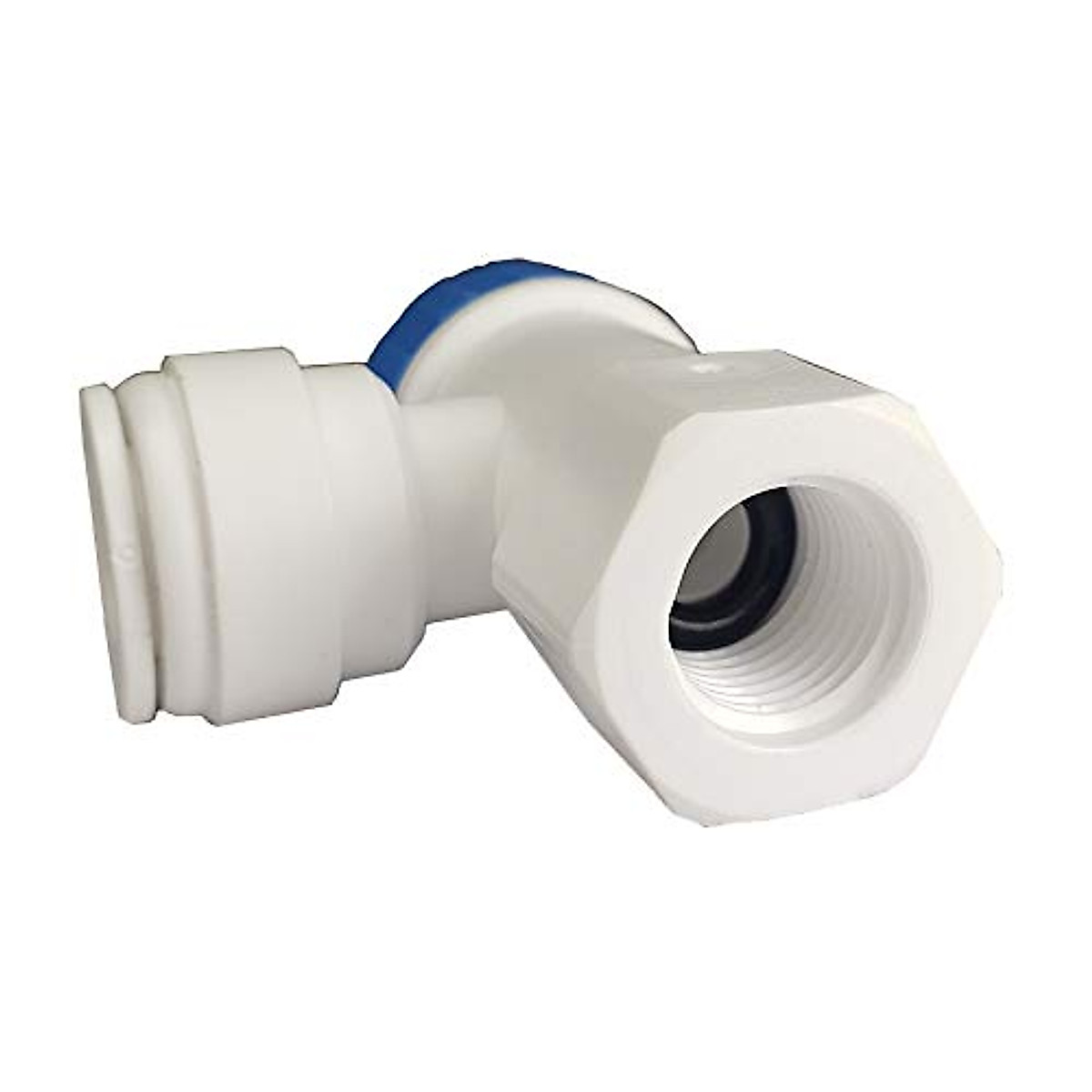 Metpure Quick Connect Tank Ball Valve with Gasket For Water Purification Systems And Reverse Osmosis System Pressurized Water Storage Tank (1/4" Female NPT x 3/8" OD Quick Connect)