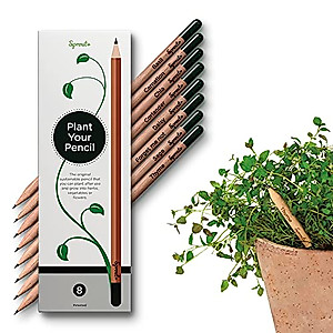 Sprout Pencils | Original Edition | Graphite Plantable Pencils with Flower, Herb & Vegetable Seeds | Certified & Organic Wood | Prime Sustainable Gift Ideal for Drawing, Sketching & Shading | 8 Pack