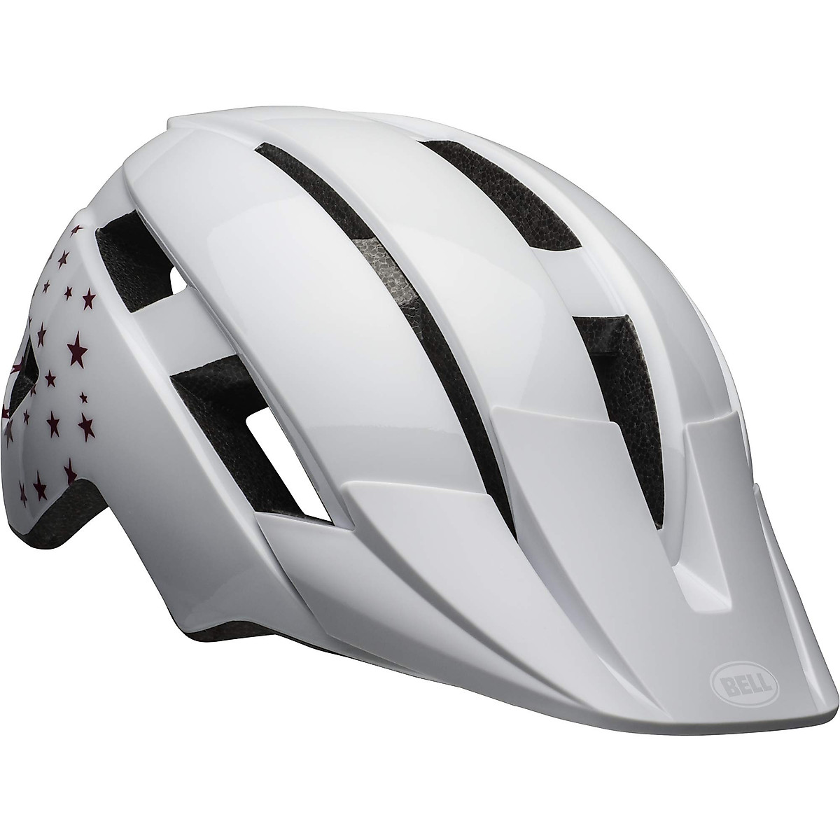 Bell Sidetrack II Youth Youth Bike Helmet - Stars Gloss White (2022), Universal Youth (50-57 cm)