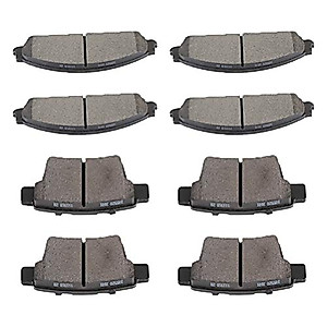 Ceramic Brake Pads Kits,SCITOO 8pcs Brakes Pads Set fit for Ford Five Hundred,05-07 for Ford Freestyle,08-09 for Ford Taurus,08-09 for Ford Taurus X,05-07 for Mercury Montego,08-09 for Mercury Sable