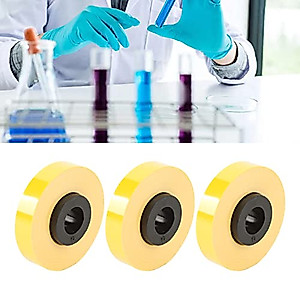 3 Roll Label Maker Tape Refills Tape Each 26.2ft Length 9mm Width Tear Resistant PET Label Maker Tape Refills for LM 370 380 390 (Yellow)