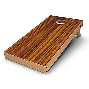 Design Skinz Wood Skin Set for Cornhole (Skin Only) - Bright Red Ebony Woodgrain
