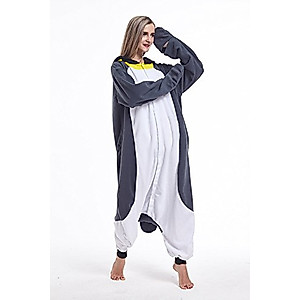 Sqlszt Women Men Adult Animal Penguin One Piece Onesie Cosplay Pajama Costume XL