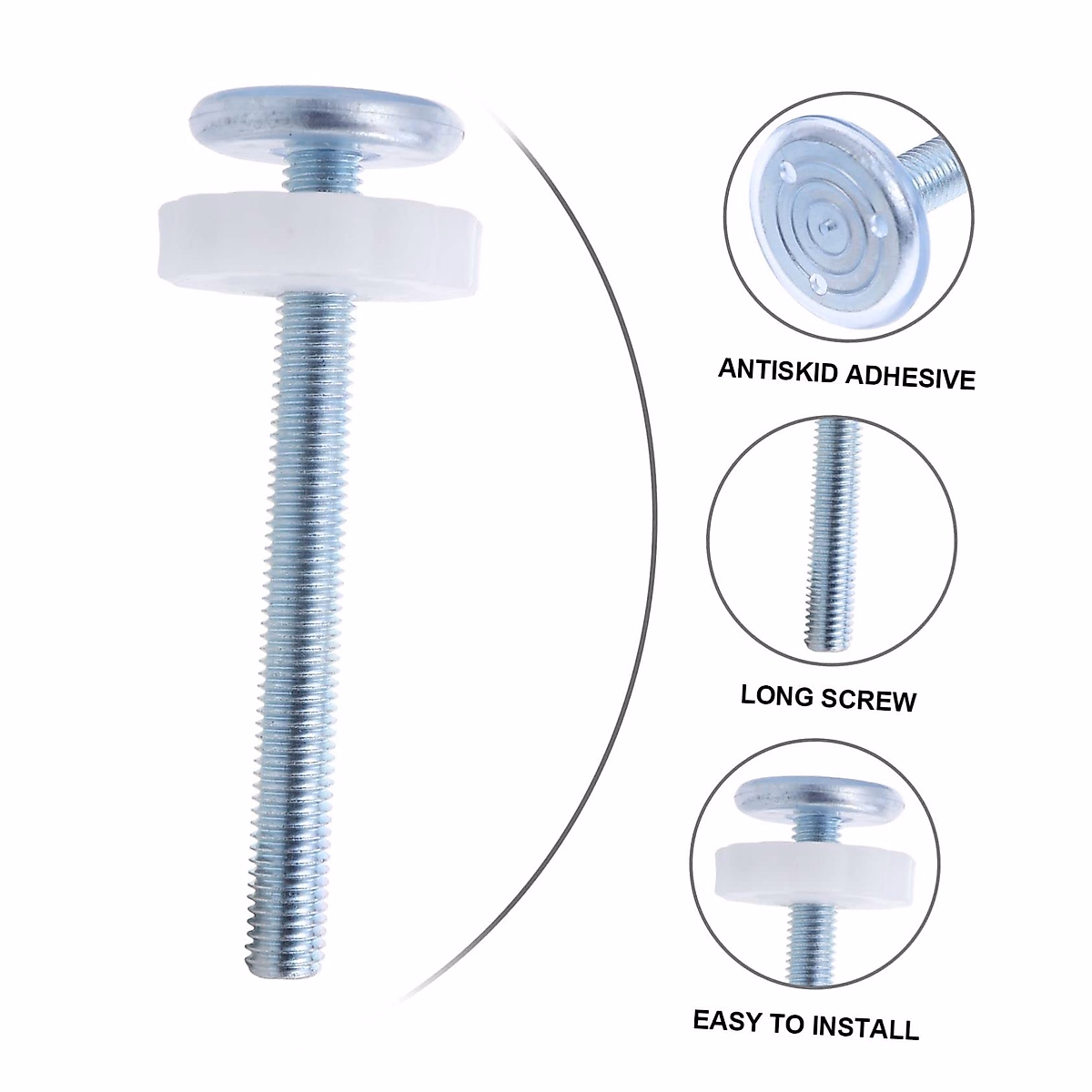 ibasenice 12 Pcs Child Playpen Screws Baby Gate Screw Threaded Spindle Rod Baby Accessory Spindle Rods for Baby Gate Bolt for Pressure Mounted Thru Gates Screw The Fence Hardware Safety Door