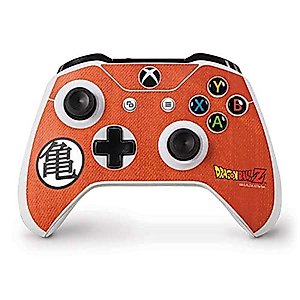 Skinit Decal Gaming Skin compatible with Xbox One S Controller - Officially Licensed Dragon Ball Z Goku Shirt Design