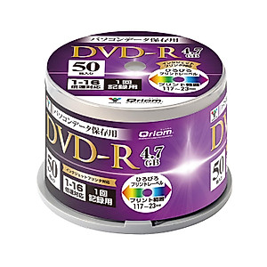 Yamazen QDVDR-D50SP Curiom DVD-R, 50 Spindle, 16x Speed, 4.7GB for Data Recording