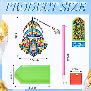 6 Pcs Diamond Painting Bookmarks Kit 5D DIY Feather Rhinestones Bookmark for Kids Adults PVC Art Bookmarks with Crystal Pendant for Crafts School Beginner Office Home, 6 Styles (Exotic)