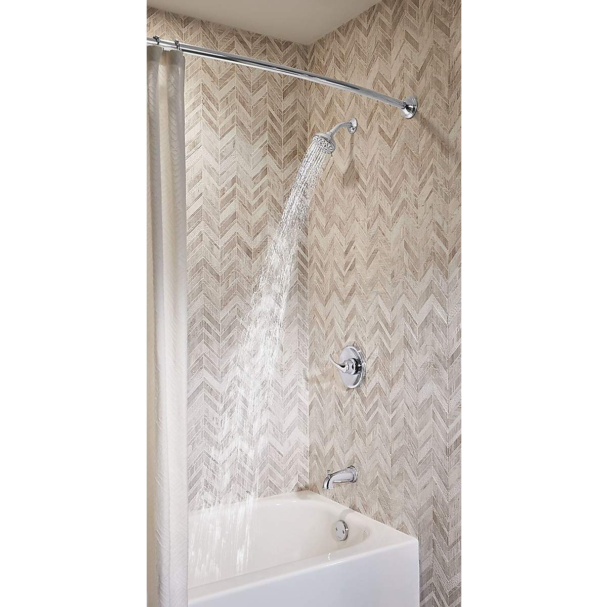 Moen Idora Chrome Posi-Temp Tub and Shower Set with Showerhead, Lever Handle, Tub Spout and Valve Included, 82115