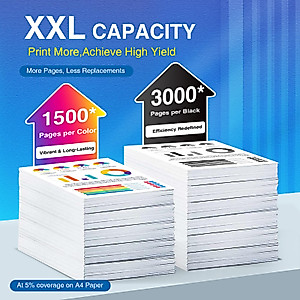 Paeolos Compatible LC3019XXL Ink Cartridge BK/C/M/Y Replacement for Brother LC3017 LC3019 XXL Use with MFC-J5330DW MFC-J6530DW MFC-J6930DW MFC-J6730DW Inkjet Printers, 9 Packs (2CMY & 3BK)