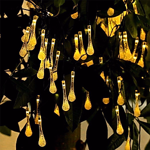 Solar Powered String Lights Mayoya 30 LED 20 Ft Outdoor Solar String Lights Waterproof Decorative Lightings for Home Patio Garden Lawn Yard Party Wedding (Warm White)