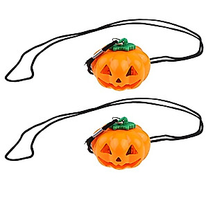 BESTOYARD Flash Toys 4 Pcs LED Light Pumpkin Pendant Necklace Halloween led Necklace Halloween Light up Necklace Up Halloween Pumpkin Skull Necklace